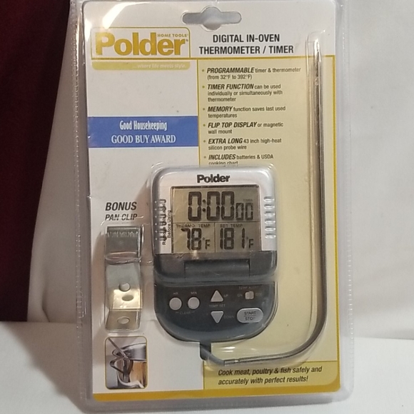 Polder | Kitchen | Polder 36286 Digital Inoven Thermometertimer W ...